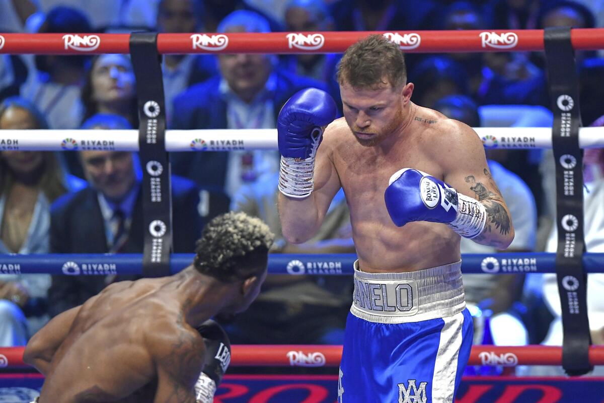 Canelo navigates a difficult route to victory in Riyadh - World Boxing ...